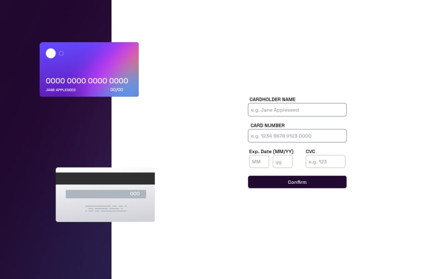 Frontend Mentor Interactive Form Details Coding Challenge Solution
