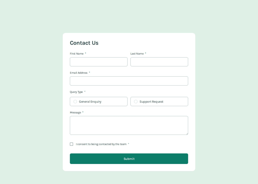 Frontend Mentor Accessible Form With Validation Built With React Zod