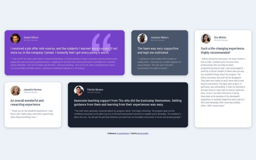 Frontend Mentor Solution Using Css Grid And Media Queries Coding Challenge Solution