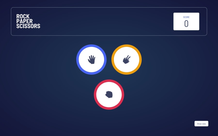 Frontend Mentor Rock Paper Scissors Page Using React Vite Tailwind Coding Challenge Solution