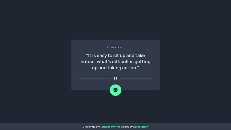 Frontend Mentor Advice Generator Using React And Css Coding Challenge