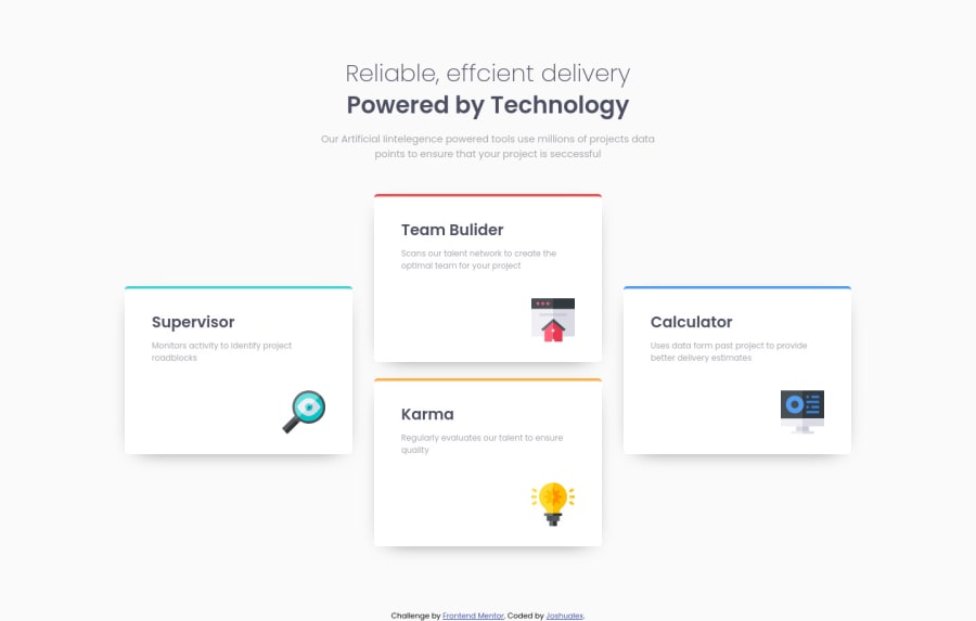 Frontend Mentor Four Card Feature Html Css Coding Challenge Solution