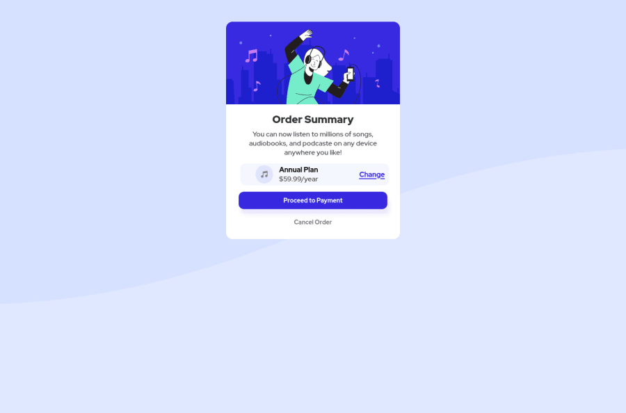 Frontend Mentor Order Summary Component Coding Challenge Solution