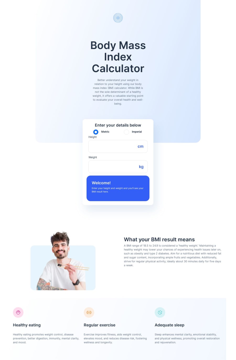 Frontend Mentor Bmi Calculator With Sass Bootstrap Vanilla Js