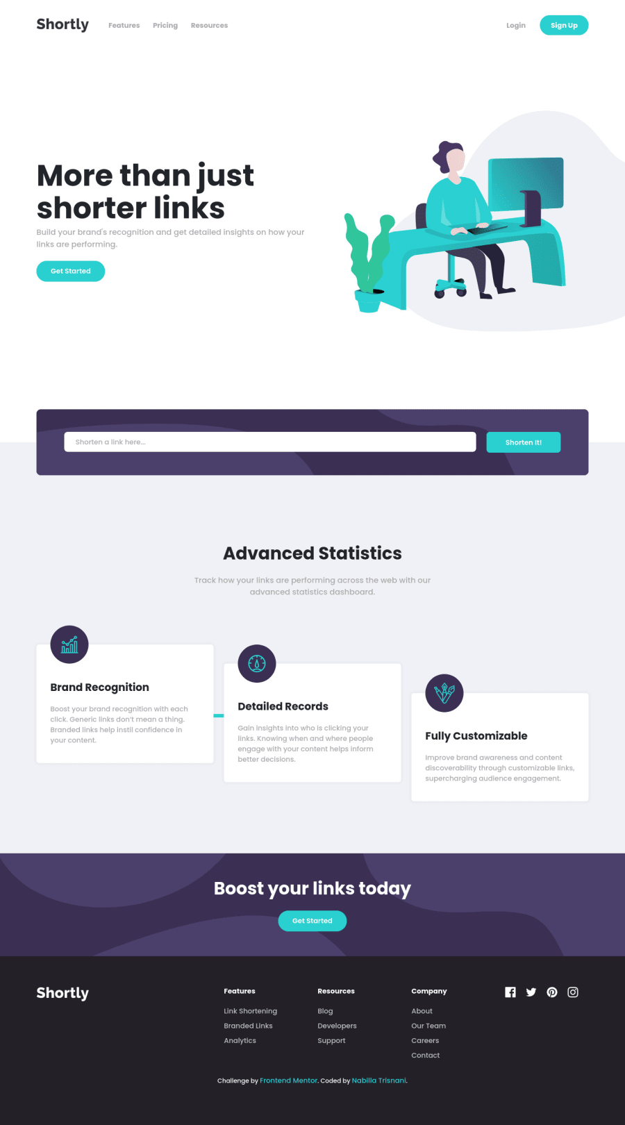 Frontend Mentor | URL shortening API landing page with React.js coding ... Frontend Mentor | URL shortening API landing page with React.js coding ...