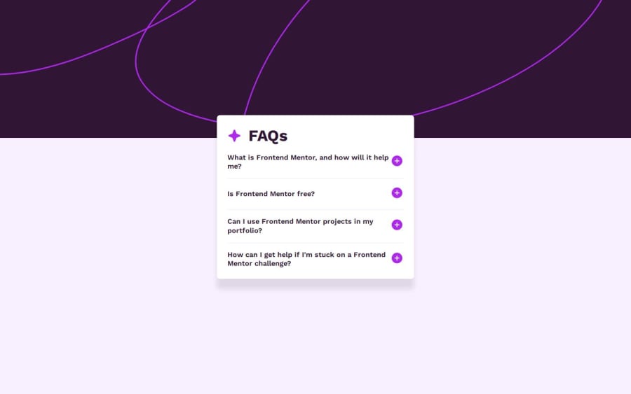 Frontend Mentor Responsive Faq Card Using Html Css And Javascript Coding Challenge Solution