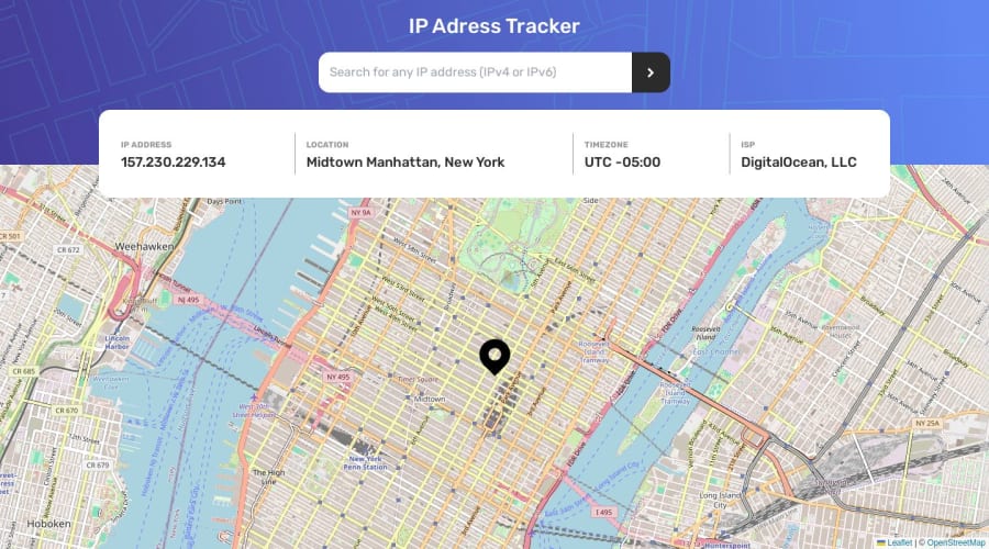Frontend Mentor Ip Address Tracker Using React Vite Tailwindcss