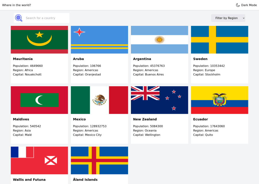 Frontend Mentor Countries Explorer With React And Tailwind Css Coding