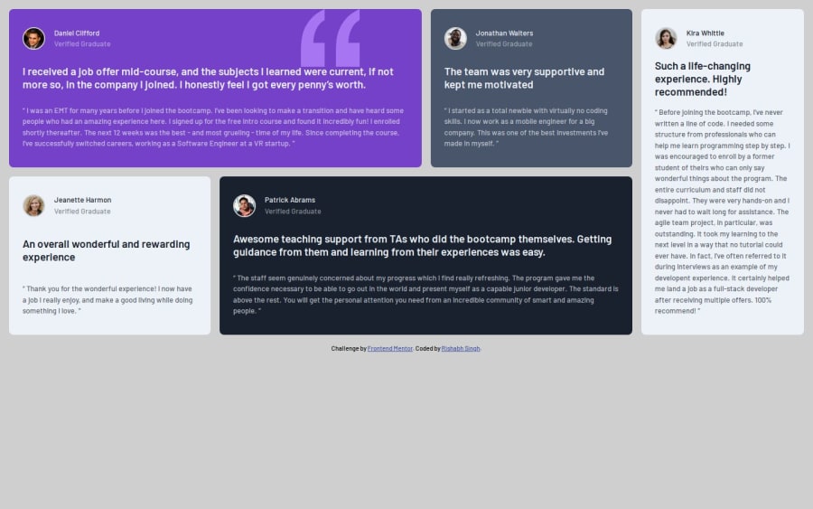 Frontend Mentor Responsive Layout Using Css Grid Coding Challenge