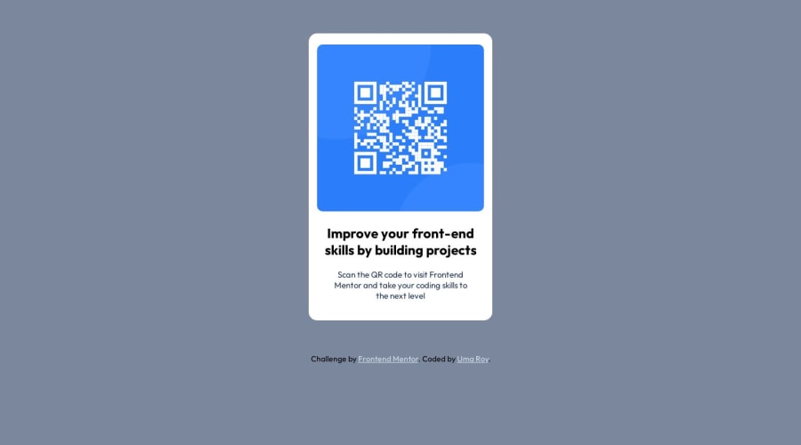 Frontend Mentor Qr Code Component Challenge Using Html Css Coding Challenge Solution