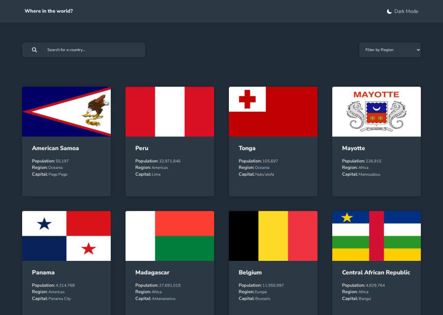 Frontend Mentor App Countries Rest Api With Light Dark Theme Coding