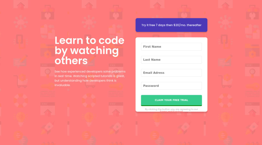 Frontend Mentor Intro Component With Signup Form Coding Challenge