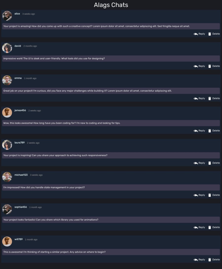 Frontend Mentor Interactice Comments Section Using Reactjs