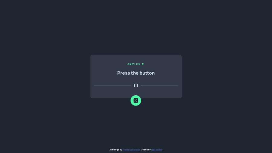 Frontend Mentor Advice Generator Web App Coding Challenge Solution