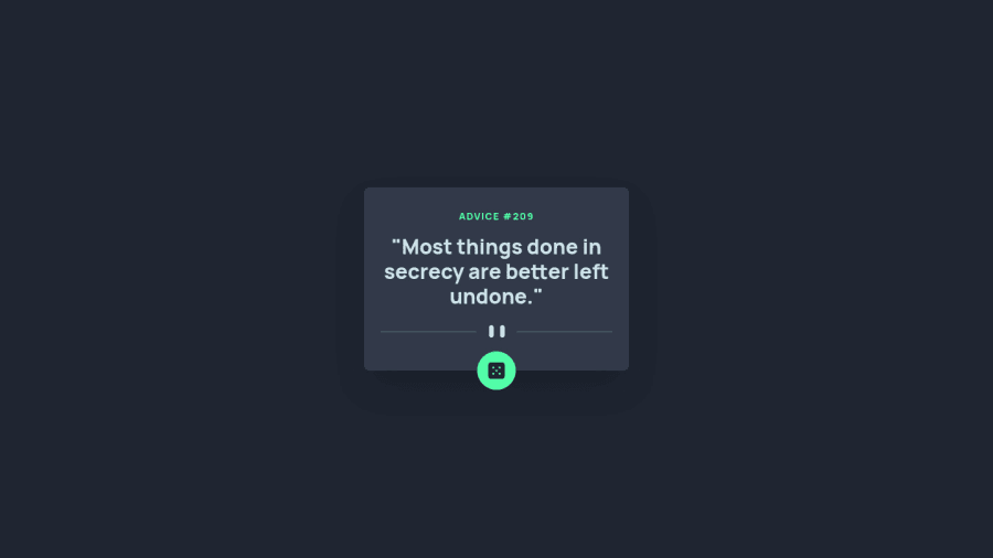 Frontend Mentor React Advice Generator Using Tailwind Css Coding