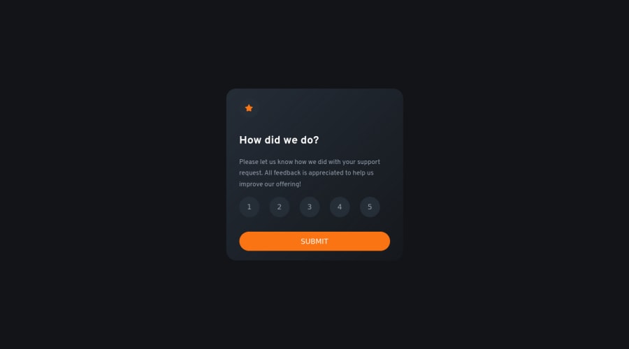 Frontend Mentor Interactive Rating Component Using Typescript And Scss Coding Challenge Solution