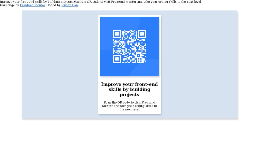 Frontend Mentor Qr Code Component Using Html Css Flexbox Coding Challenge Solution