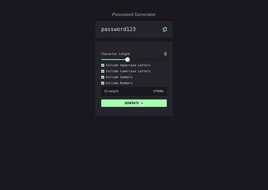 Frontend Mentor Password Generator W Typescript And Chakra Ui Coding Challenge Solution