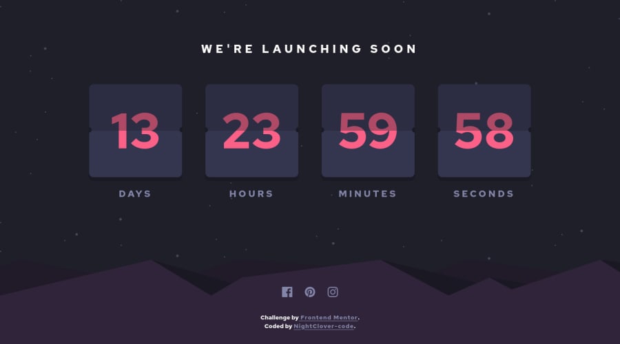 Frontend Mentor Responsive Countdown Timer Using Reactjs And Css Flex Blox Coding Challenge
