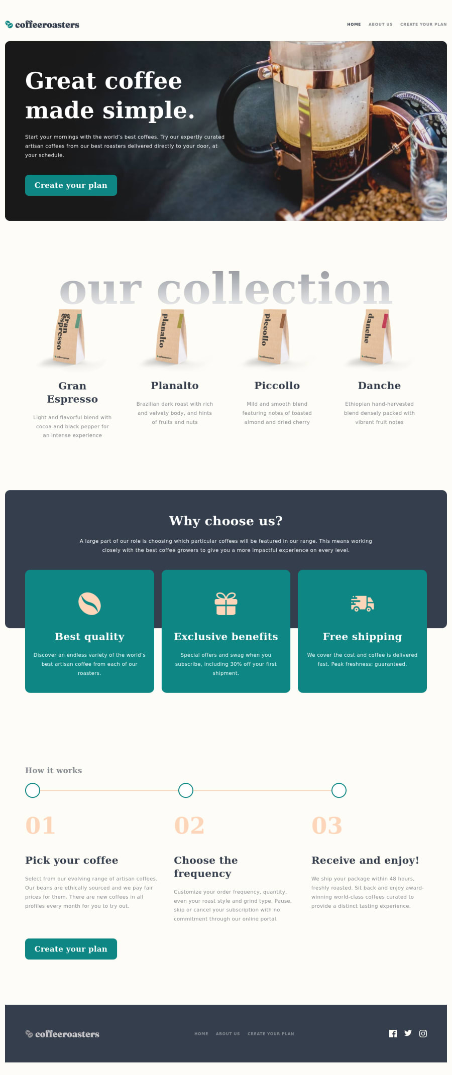 Frontend Mentor Coffeeroasters Subscription Plain Html Css And Js Coding Challenge Solution