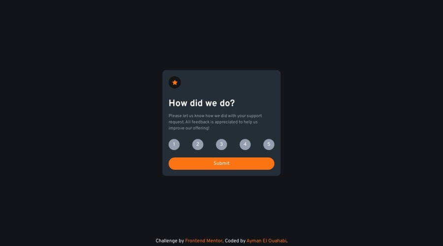 Frontend Mentor Interactive Rating Component Using React Vite