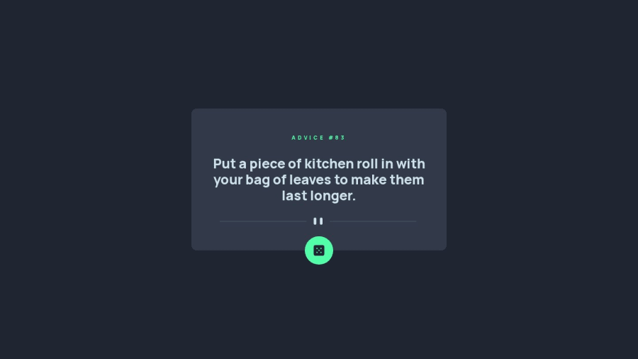 Frontend Mentor Advice Generator App Nextjs Tailwindcss Typescript Api Coding Challenge Solution