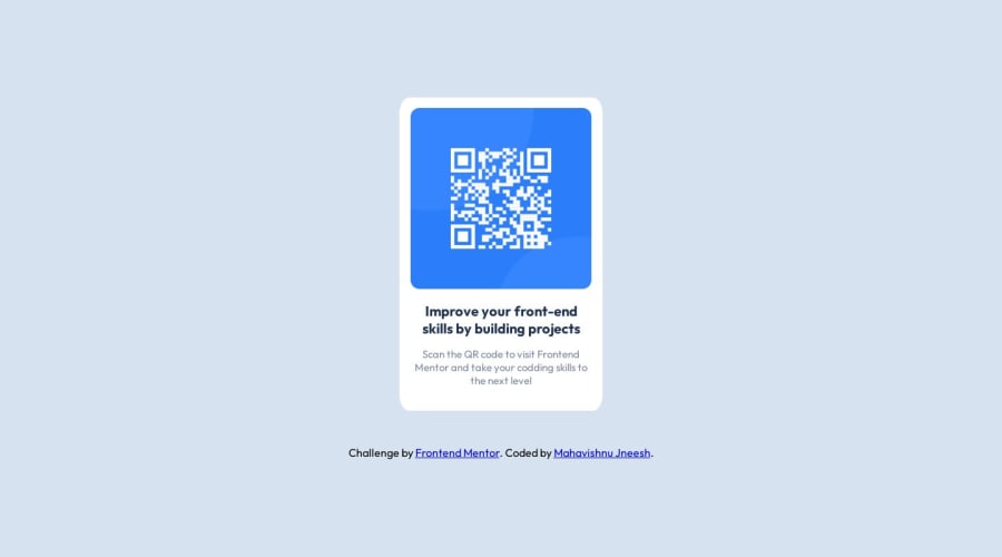 Frontend Mentor Qr Code Component With Html And Css3 Coding Challenge 8349