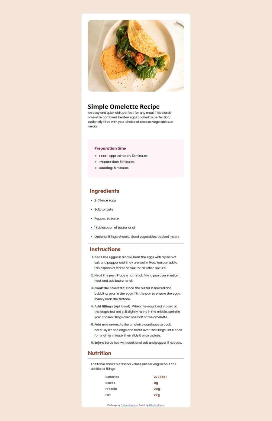Frontend Mentor | Recipe page - HTML & CSS coding challenge solution Frontend Mentor | Recipe page - HTML & CSS coding challenge solution