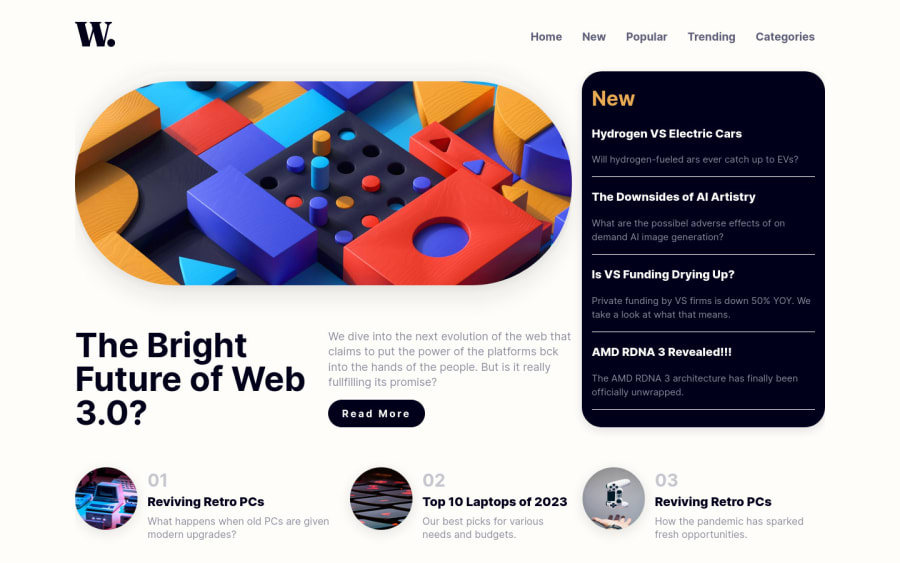 Frontend Mentor News Homepage Css Custom Hover Effect And System Default Dark Mode Coding