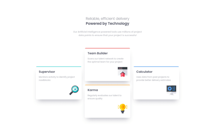 Frontend Mentor | Four card feature section coding challenge solution Frontend Mentor | Four card feature section coding challenge solution