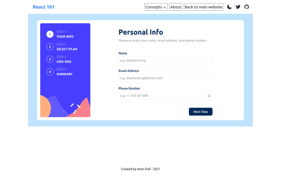 Frontend Mentor Responsive Multi Step Form Coding Challenge Solution