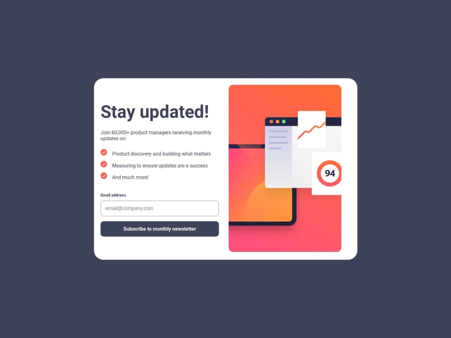 Frontend Mentor Css Grid Flexbox Form Validation With Javascript Coding Challenge Solution