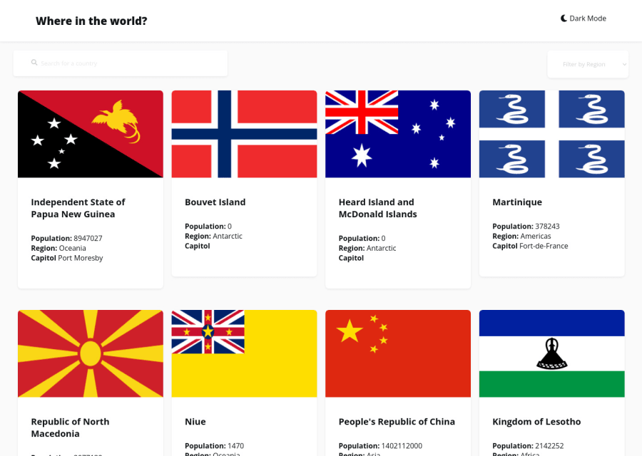Frontend Mentor Rest Api Countries Using React Typescript Coding