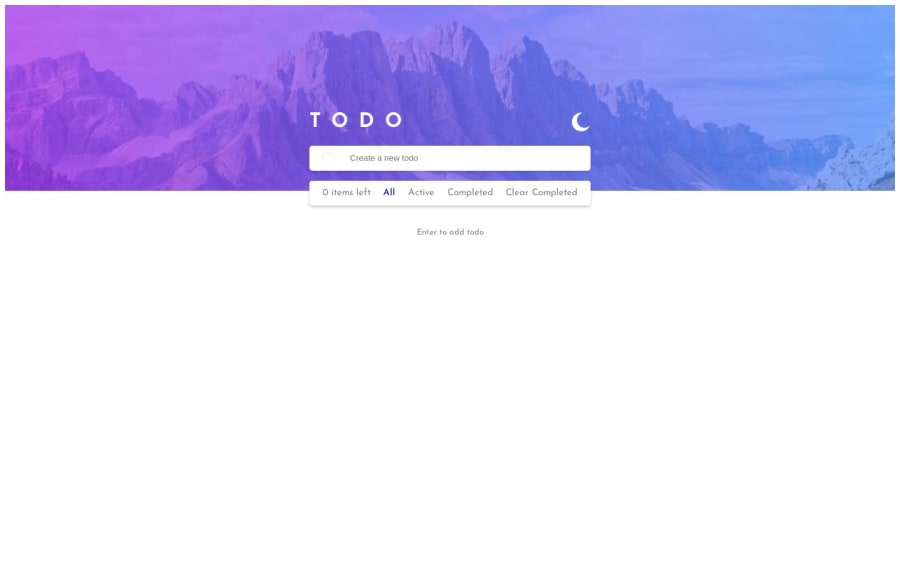 Frontend Mentor Todo App Using React Js Coding Challenge Solution