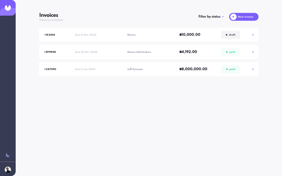 Frontend Mentor Invoicing App Project With React Typescript And Firebase Coding Challenge