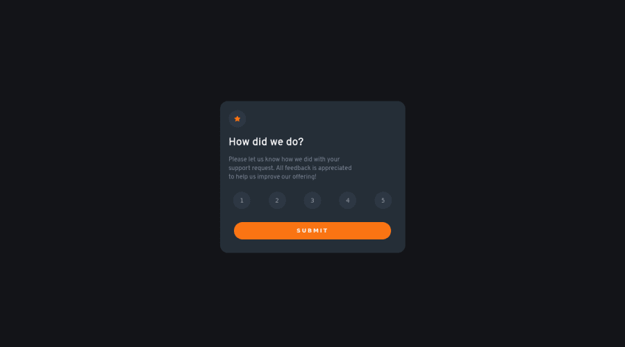 Frontend Mentor Interactive Rating Coding Challenge Solution