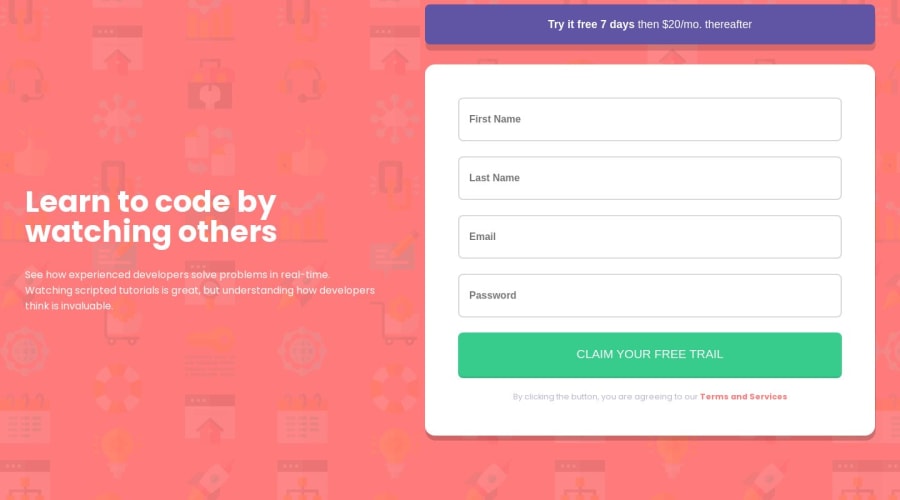 Frontend Mentor Intro Component With Signup Form Coding Challenge