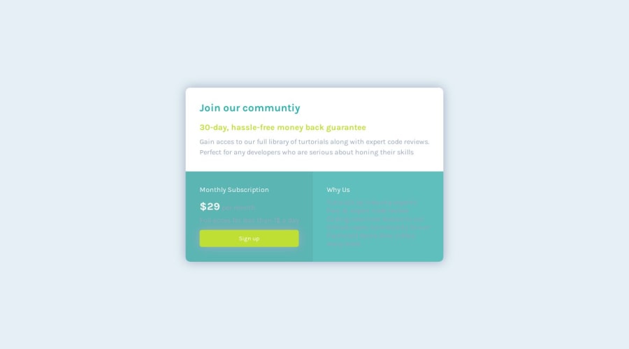 Frontend Mentor Single Price Grid Component Using Css Grid Coding