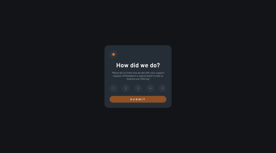 Frontend Mentor Interactive Rating Html Css Js Coding Challenge