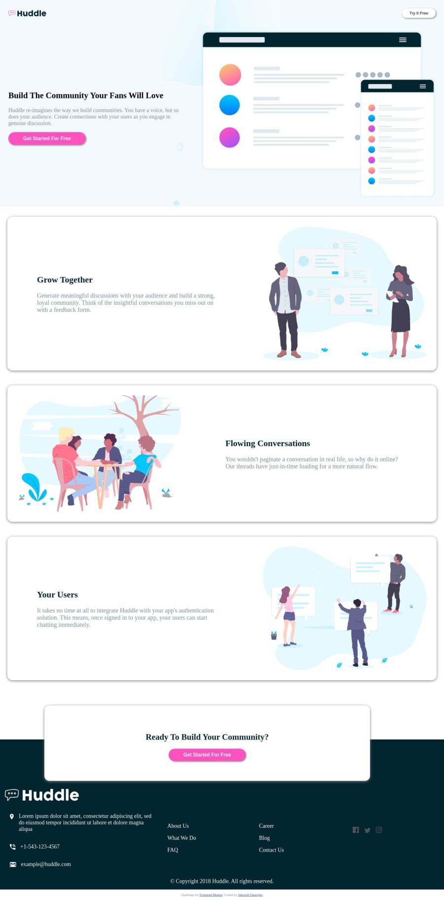 Frontend Mentor Responsive Landing Page Using Html Css And Flexbox Coding Challenge Solution