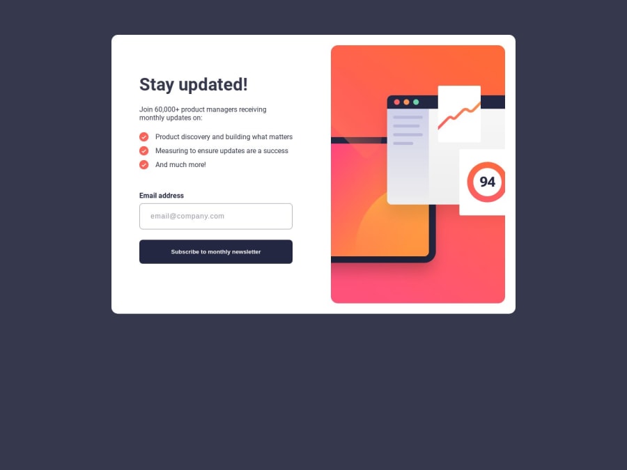 Frontend Mentor Responsive Sign Up Form Using Scss With Validation Coding Challenge Solution