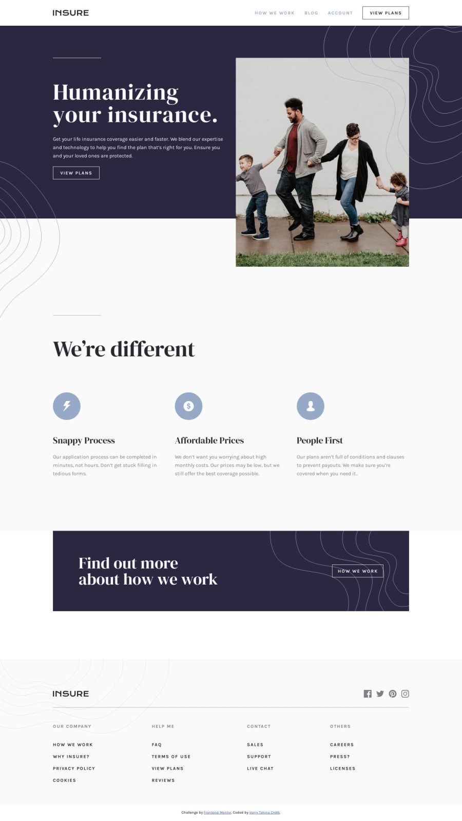 Frontend Mentor Insure Landing Page With Html Css And Javascript