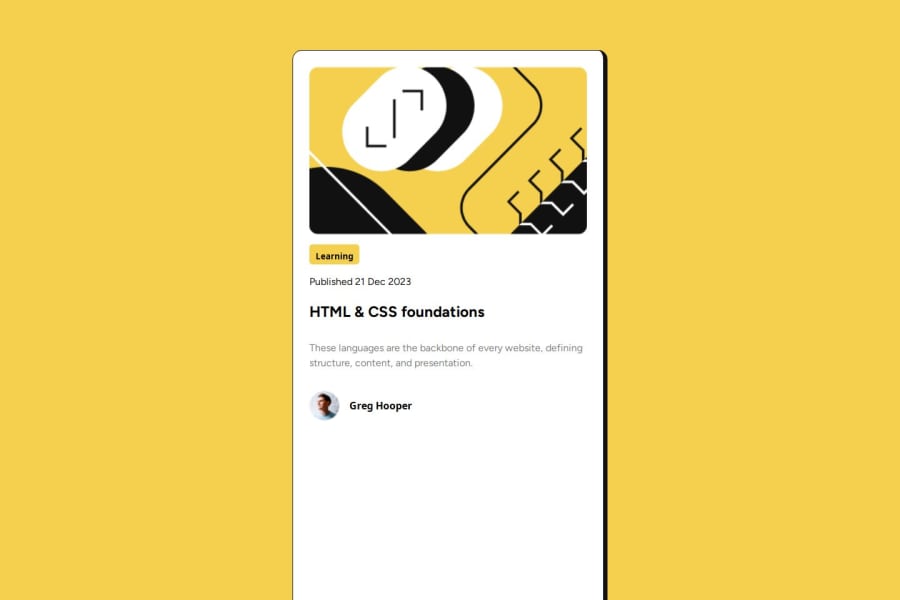 Frontend Mentor Blog Preview Card Using Html And Css Coding Challenge Solution