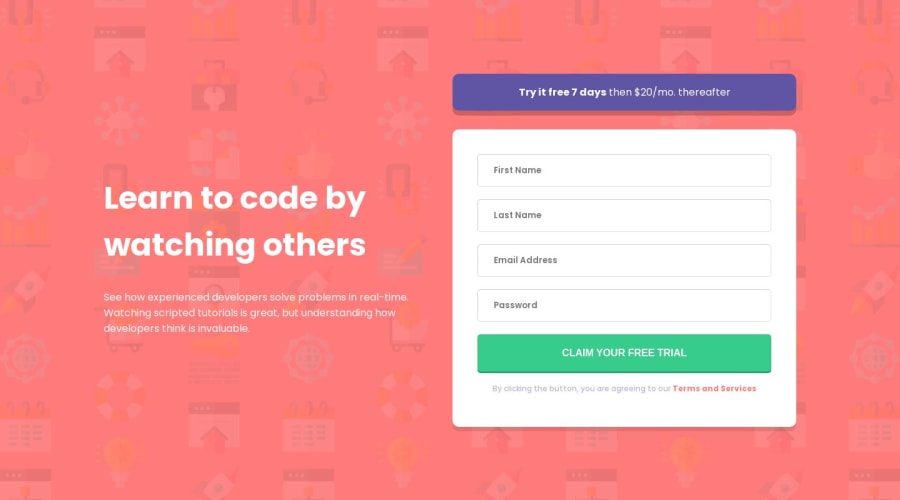 Frontend Mentor Intro Component With Sign Up Form Coding Challenge