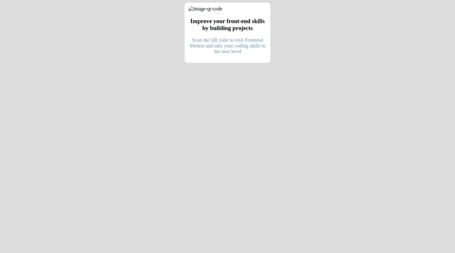 Frontend Mentor Qrcode Coding Challenge Solution
