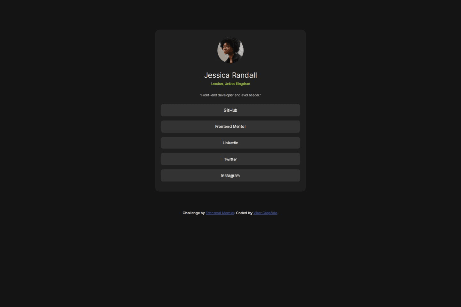 Frontend Mentor Social Links Page Using Html And Css Coding Challenge