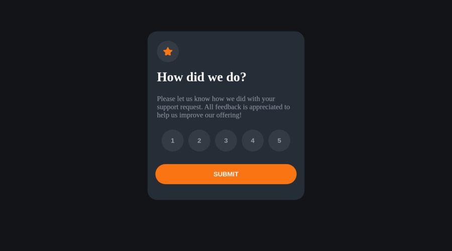 Frontend Mentor Interactive Rating Component Using Javascript Coding