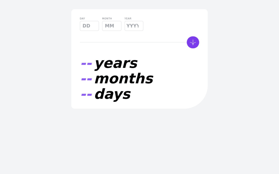 Frontend Mentor Age Calculator Using Html Css And Javascript Coding Challenge Solution