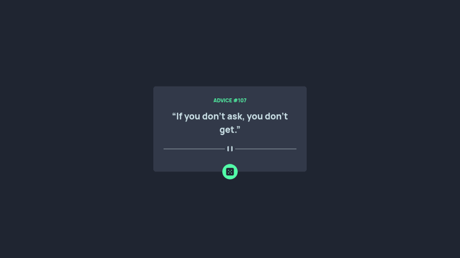 Frontend Mentor Advice Generator Using React And Tailwind Coding