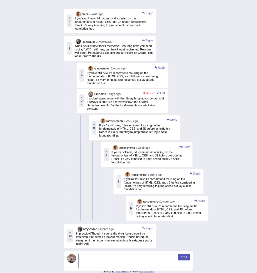 Frontend Mentor Responsive Pure Css And Javascript Coding Challenge
